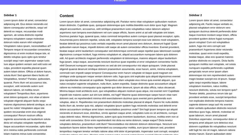 Holy Grail FlexBox Hybrid App Layout