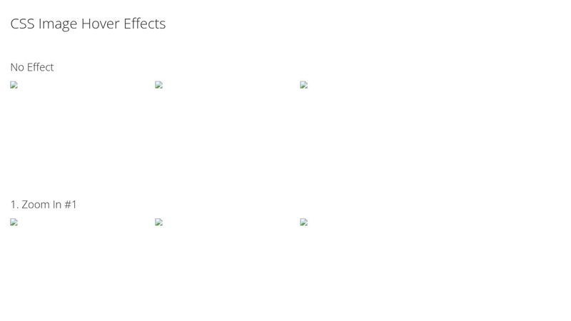 demo:CSS image hover effects