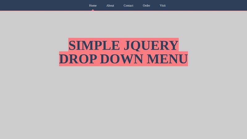 4 Lines jQuery Drop Down Menu