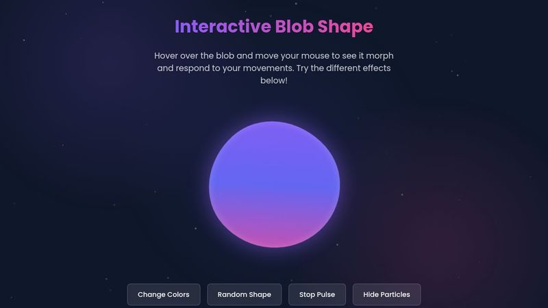 Interactive Blob Shape Generator | CSS & JavaScript Animation Demo