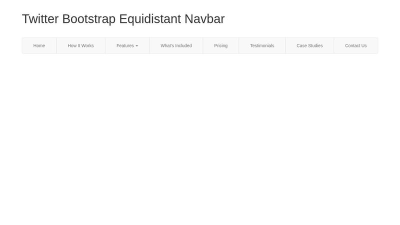 jQuery CSS Bootstrap Equidistant Navbar