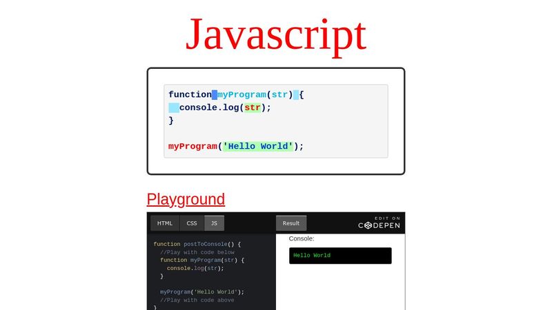 SL Javascript Main