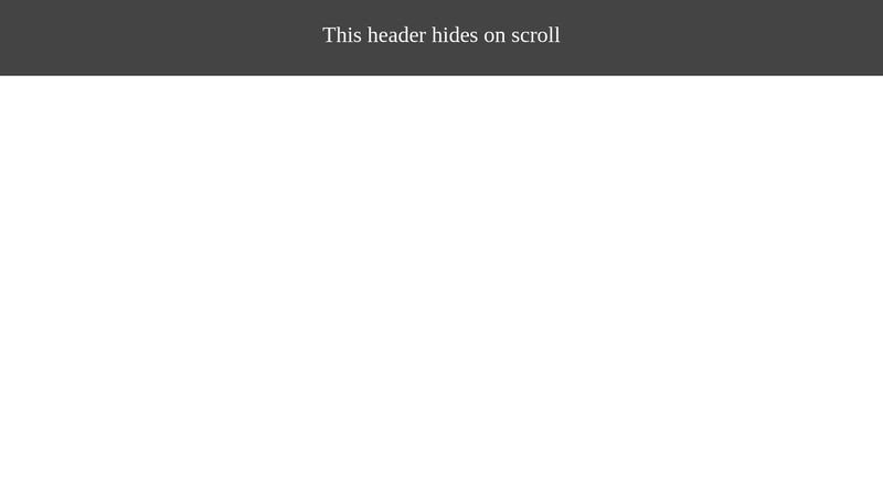 Hide header on scroll, Headroom with Angular