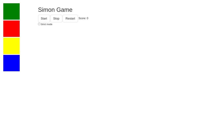 Simon Game (FreeCodeCamp)