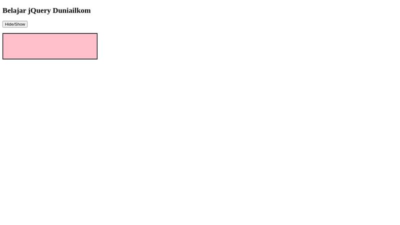Cara Membuat Efek Show dan Hide dengan jQuery 3