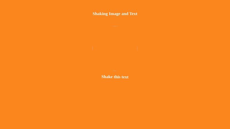 Shaking css animation