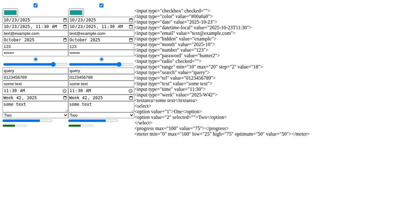 Persist input values to DOM