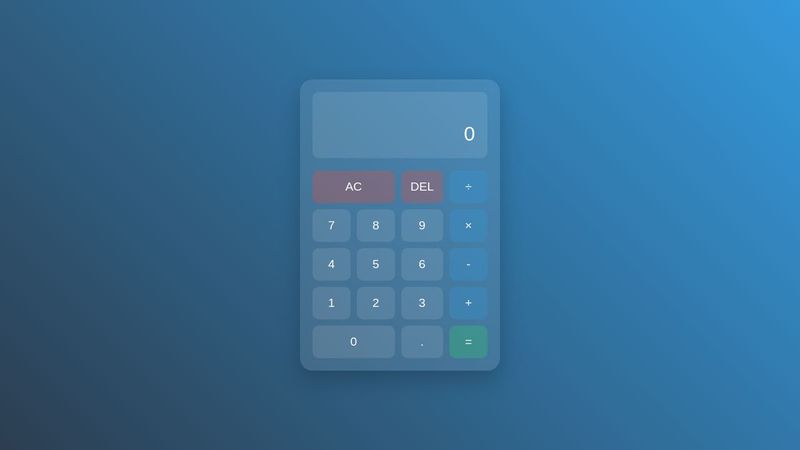 Modern Glassmorphic Calculator