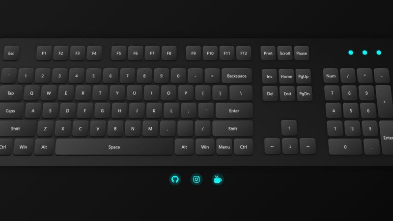 Physical Keyboard Working Keys (HTML CSS JAVASCRIPT)