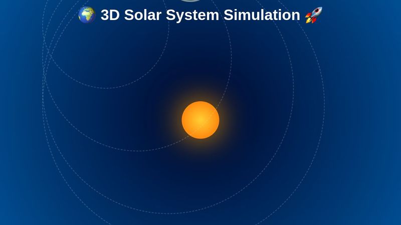 🌍 3D Solar System Simulation 🚀