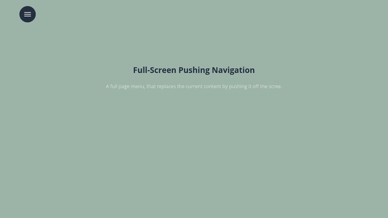 Full-Screen Pushing Navigation
