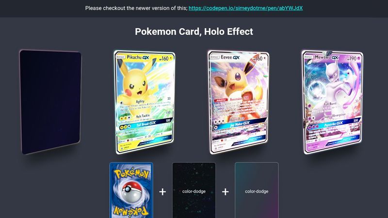 Pokemon Card Holo Effect