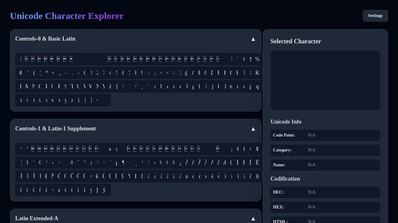 Unicode Character Explorer 2