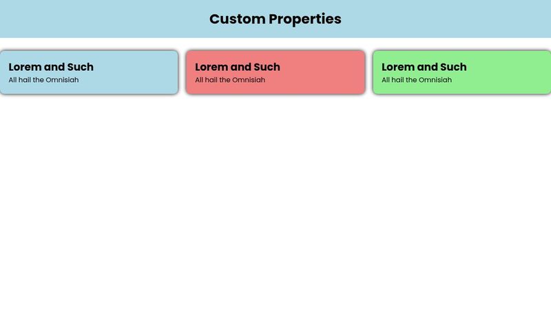 Css: Custom Properties