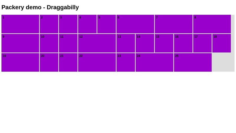 Packery - Draggabilly