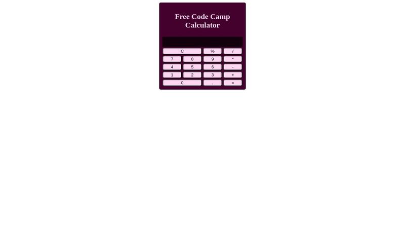 Free Code Camp Calculator