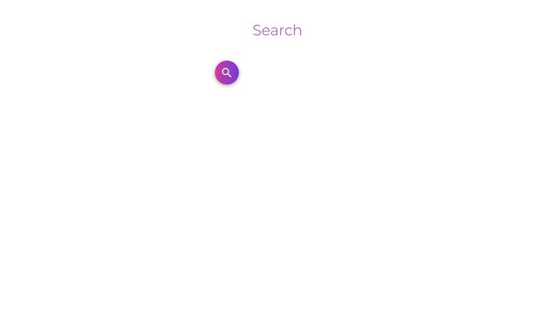 Animated search input button