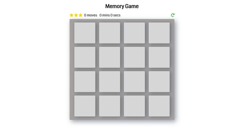 Memory Game Tutorial practice