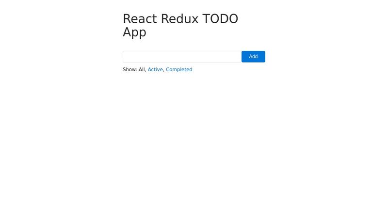 React Redux TODO App