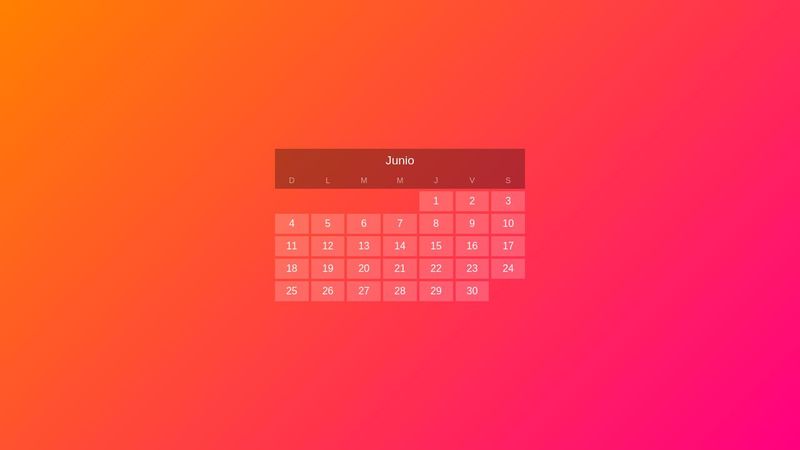 CSS Grid Layout Calendar