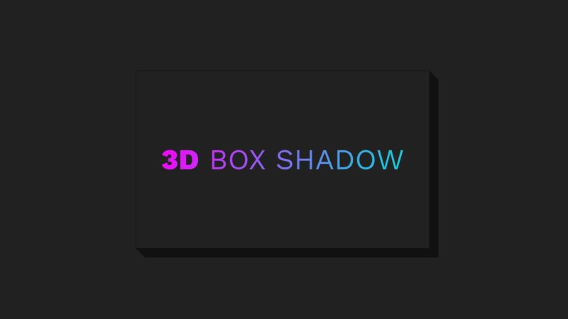3D Box Shadow