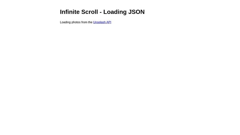 Infinite Scroll - Loading JSON, vanilla JS