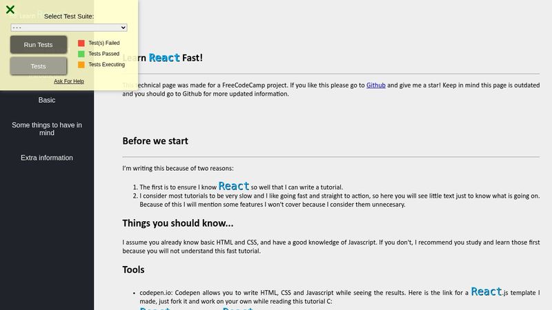 Responsive Web Design Projects - Build a Technical Documentation Page