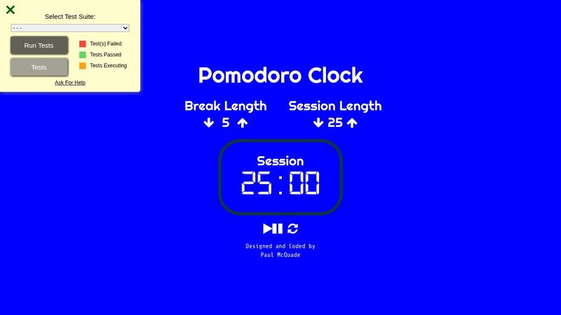 React Pomodoro Clock (Javascript Projects)