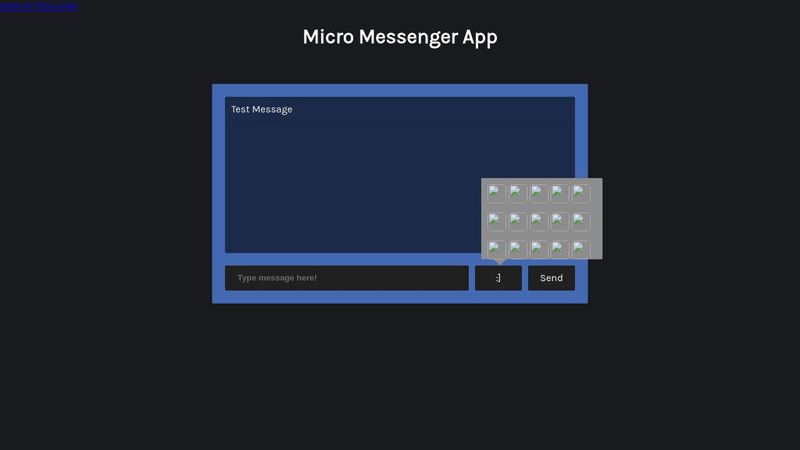 Chat messenger with emojies Vanilla HTML, CSS, JS