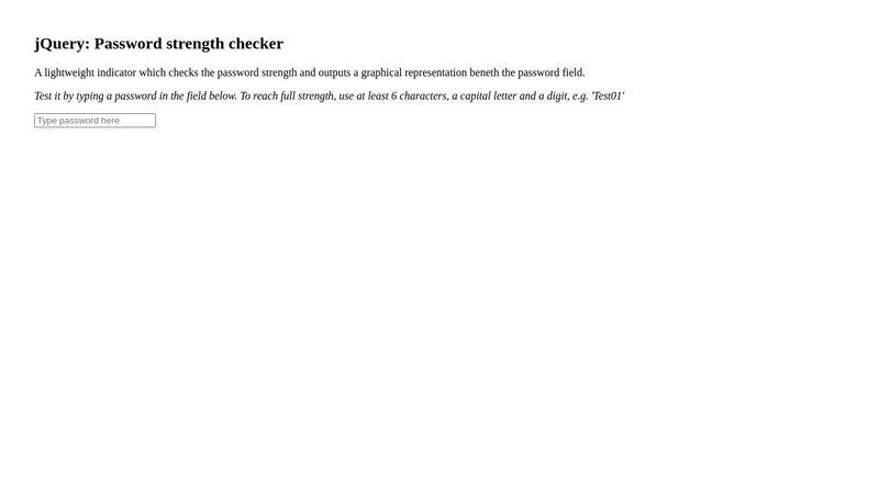 jQuery: Password strength checker