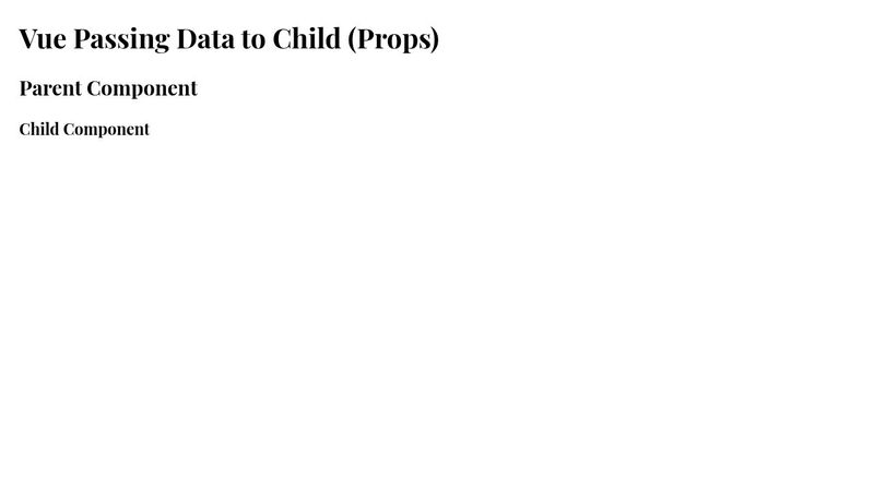 Vue.js Passing Data to Child (Props)