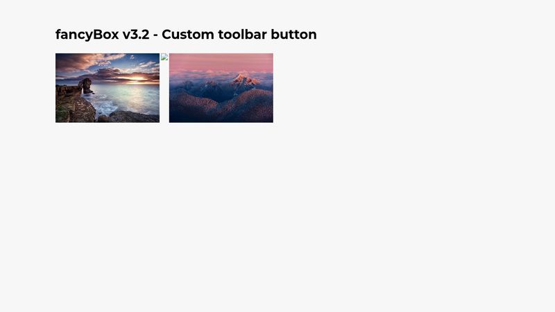fancyBox v3.2 - Custom toolbar button
