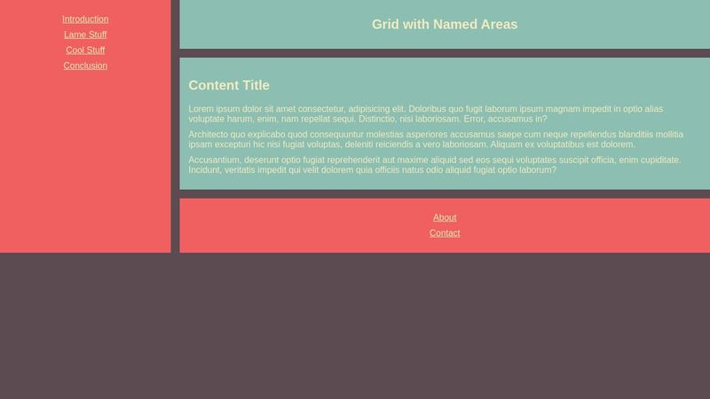 HTML & CSS - Simple Named CSS Grids