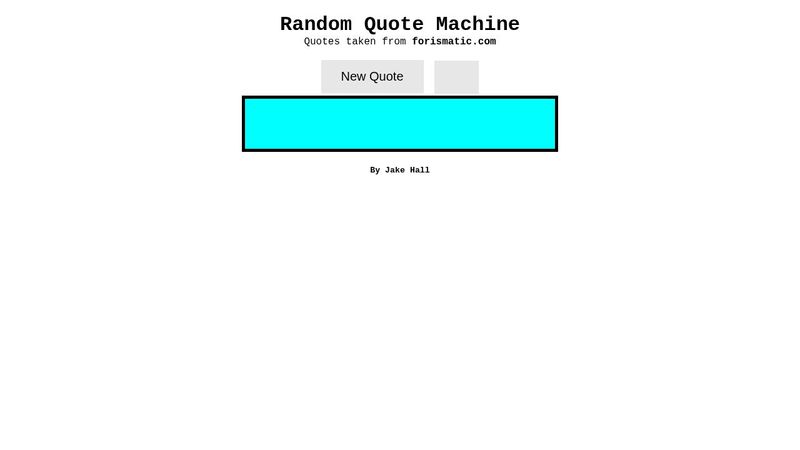 FreeCodeCamp: Random Quote Machine