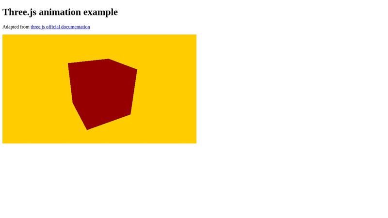Three.js animation example