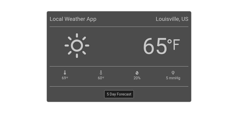 Local Weather App - Refactor