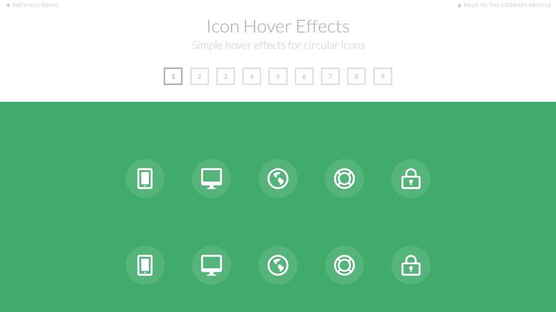 Simple Icon Hover Effects with CSS Transitions and Animations