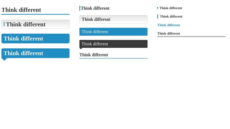 Title tag variation (only HTML+CSS)