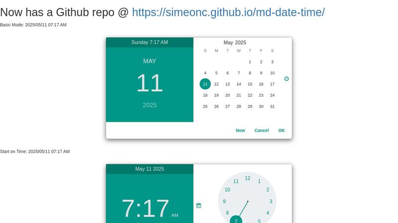 Material Design Date/Time picker