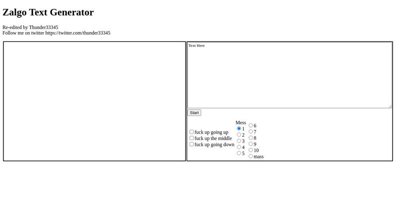 Zalgo Text Generator Edited