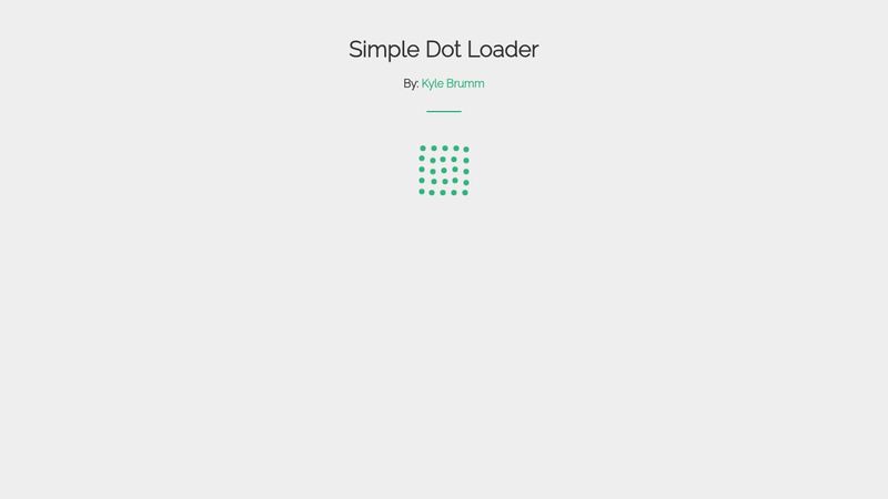 Simple Dot Loader