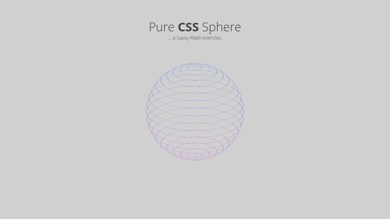 Pure CSS Sphere