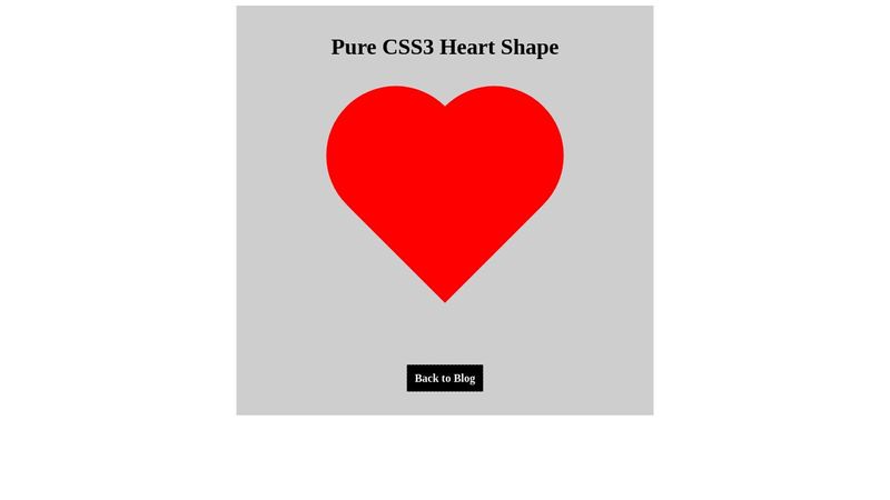 Create Pure CSS3 Heart Shape