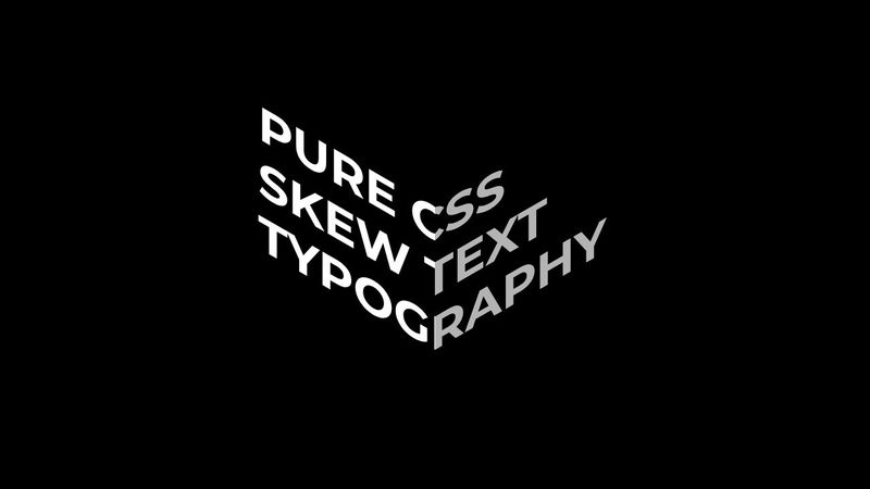 Online Tutorials / Pure CSS Skew Text Typography | CSS Effects