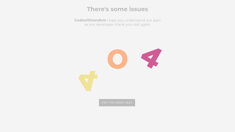Simple 404 Page Using HTML and CSS