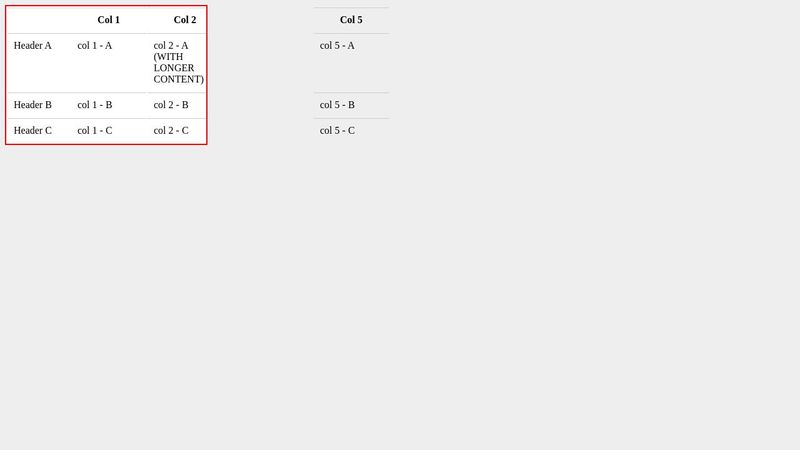 sticky table columns 2