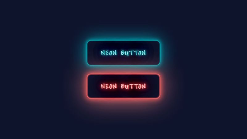neon button animation - css