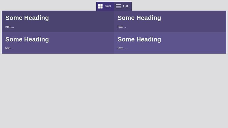 List Grid View Pure CSS