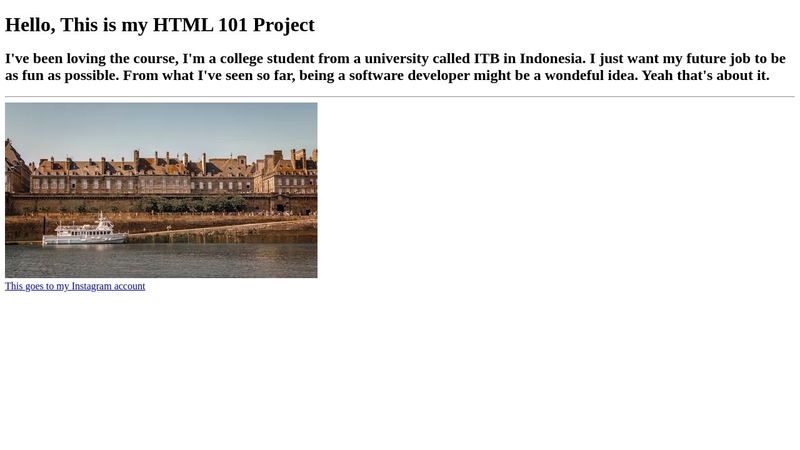 MY HTML 101 Project