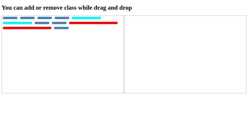 Drag and Drop with CSS Style